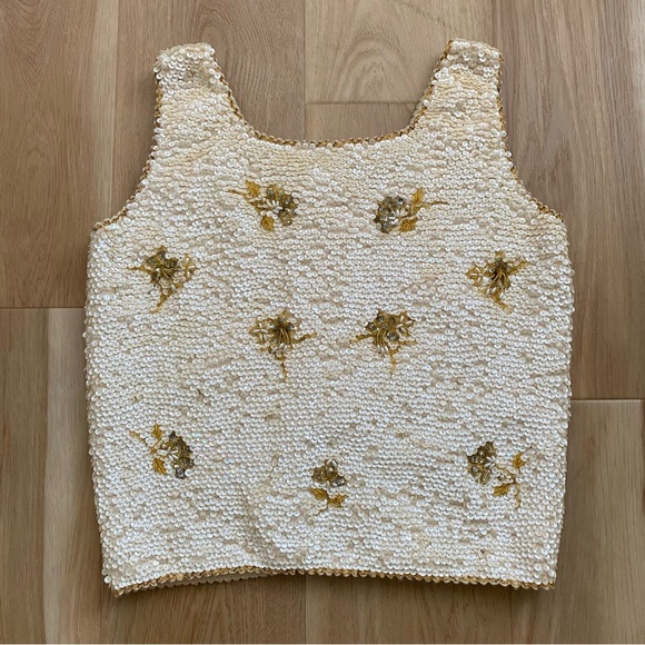 PEACOCK | Tops | Vintage Peacock Sequins Top | Poshmark
